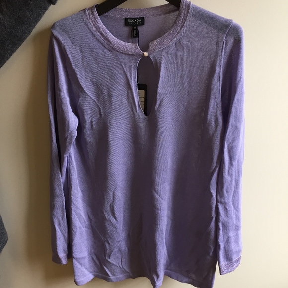 Escada | Tops | Escada Sport Purple Lightweight Knit Tunic | Poshmark